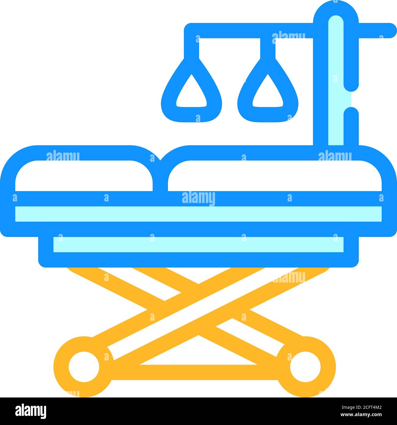 stretcher medical tool for patient transportation color icon vector ...