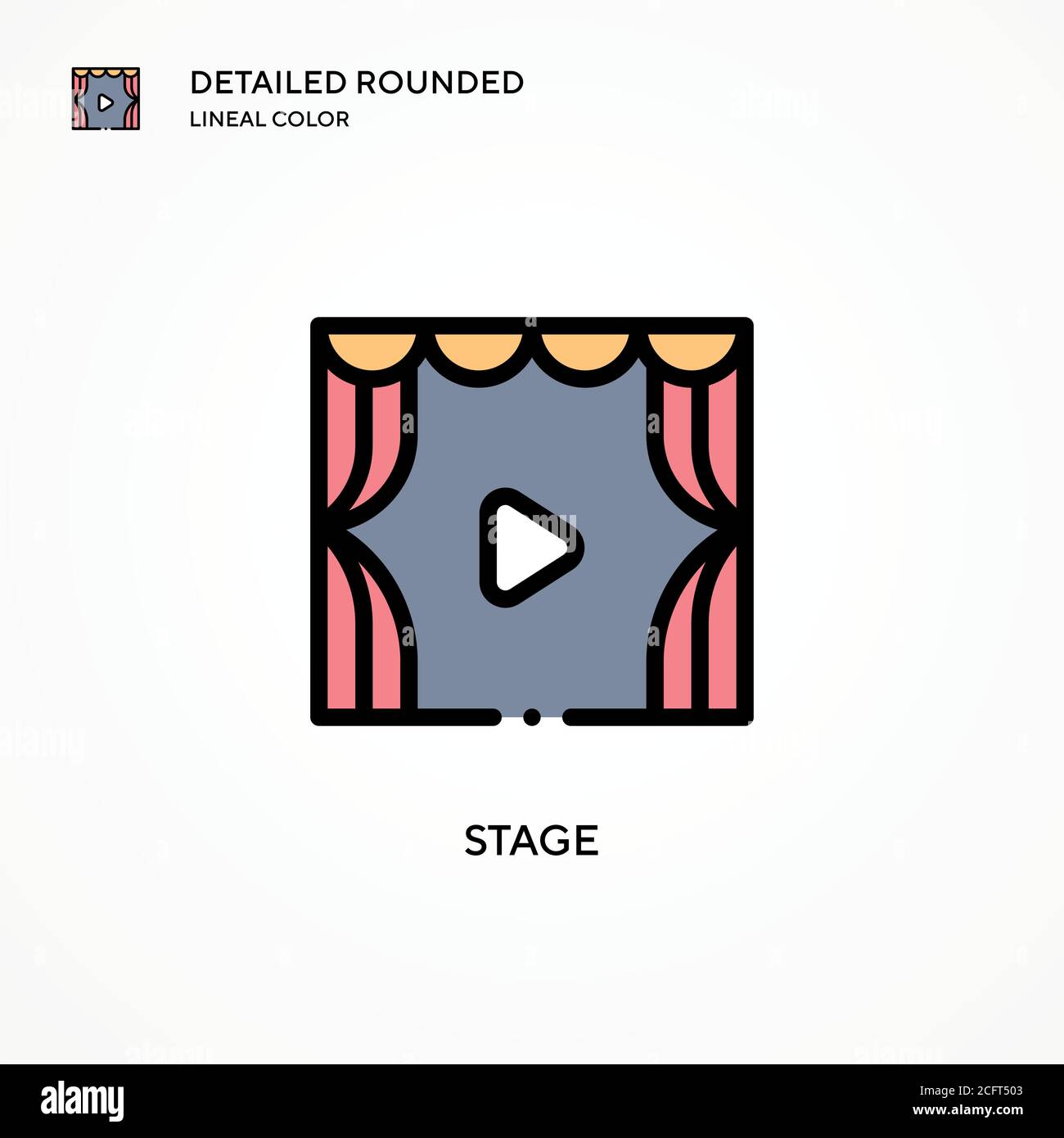 Stage vector icon. Modern vector illustration concepts. Easy to edit ...