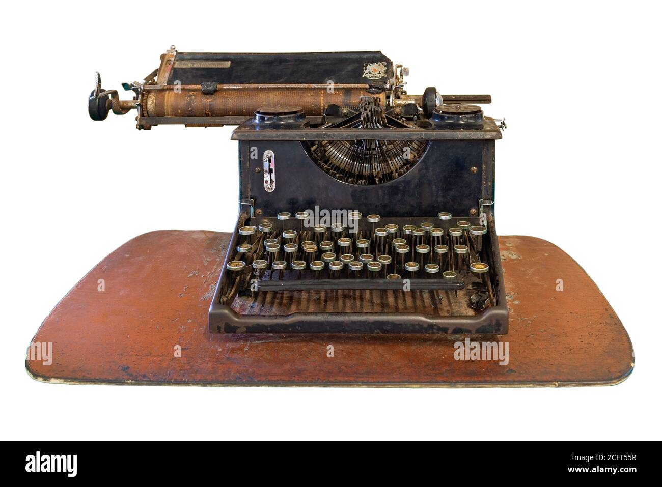 Old typewriter isolated on white background Stock Photo - Alamy