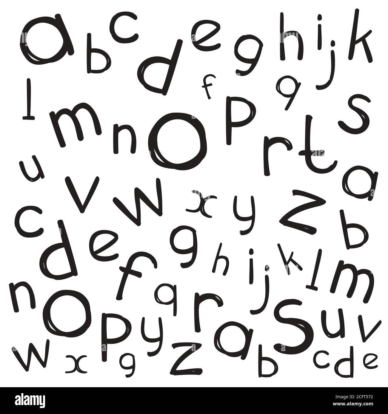 Alphabet isolated pattern. Letters vector illustration. Illustration ...