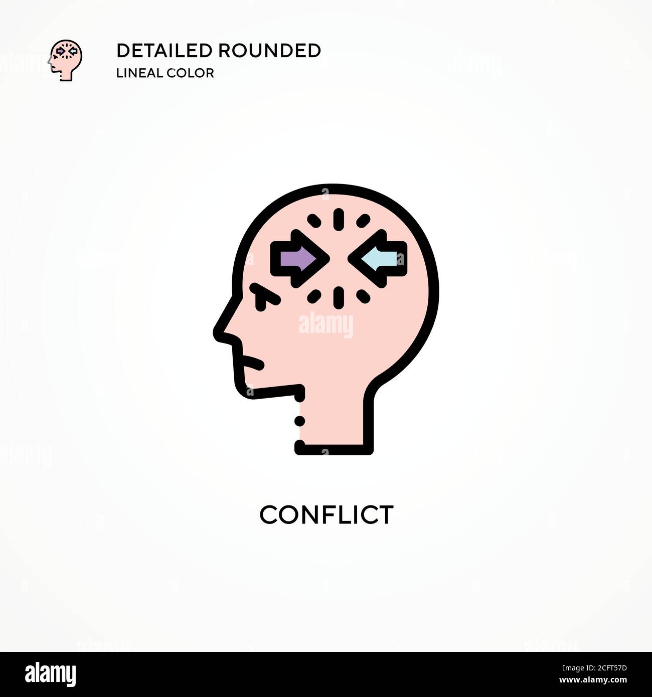 Conflict vector icon. Modern vector illustration concepts. Easy to edit ...
