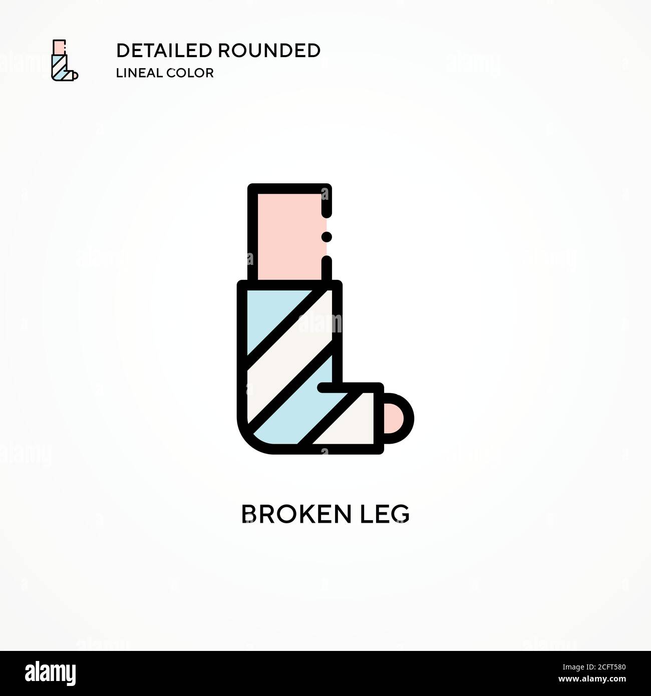 Broken leg vector icon. Modern vector illustration concepts. Easy to ...