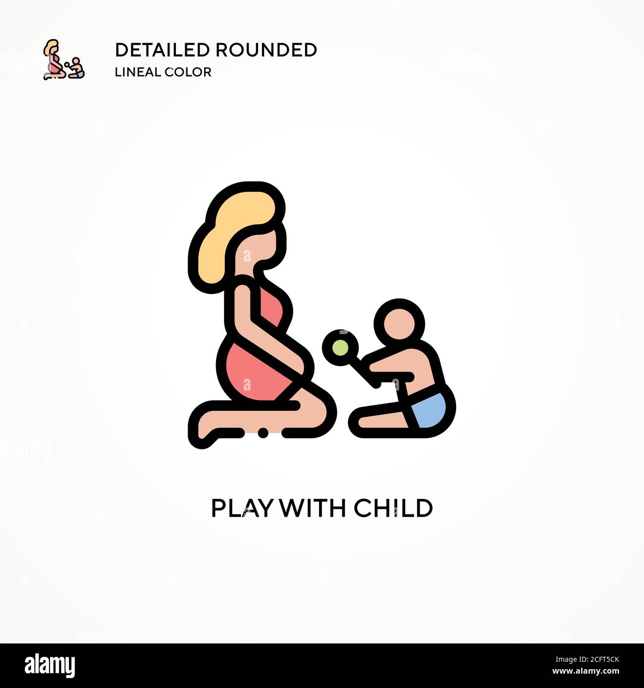 Play with child vector icon. Modern vector illustration concepts. Easy ...