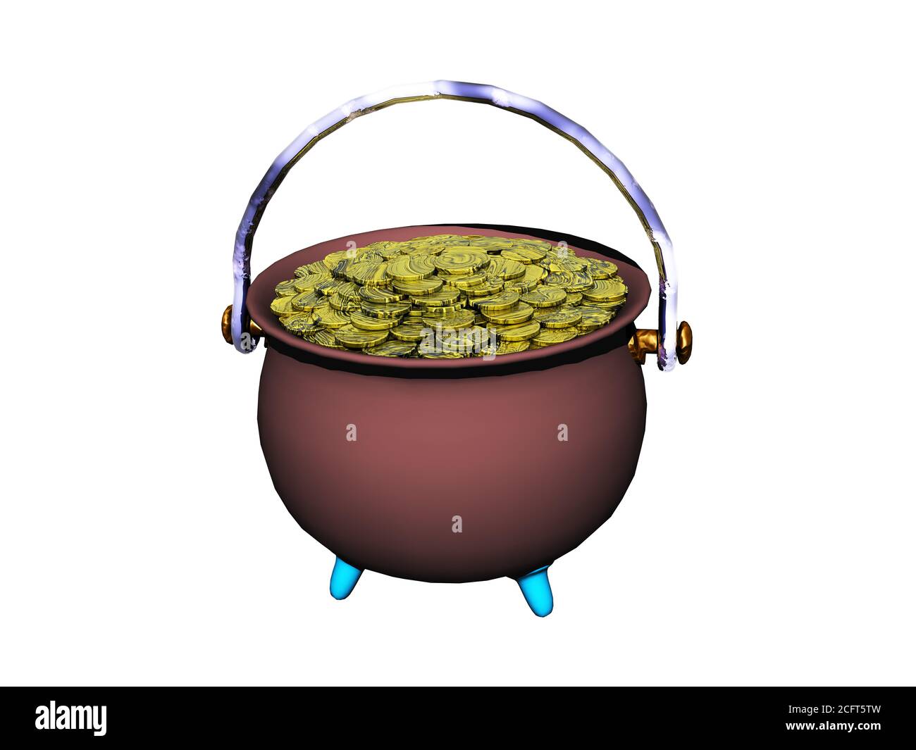 Pot of Gold coins Stock Photo - Alamy