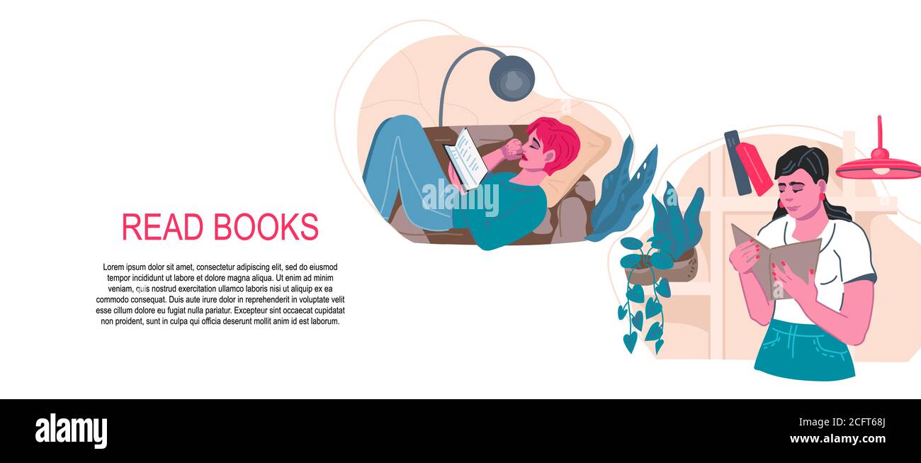 Woman reading leaflet Stock Vector Images - Alamy