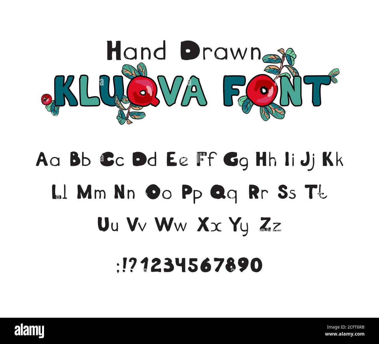 Font decorative hand drawn ABC lettering, alphabet vector letters ...