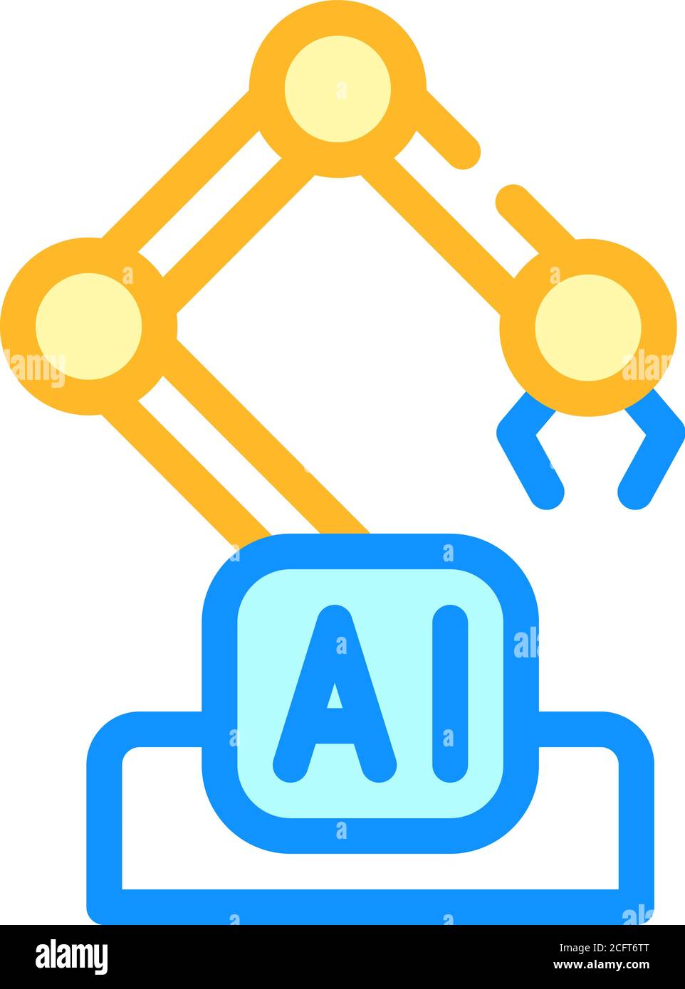 robotic arm ai color icon vector illustration Stock Vector Image & Art ...