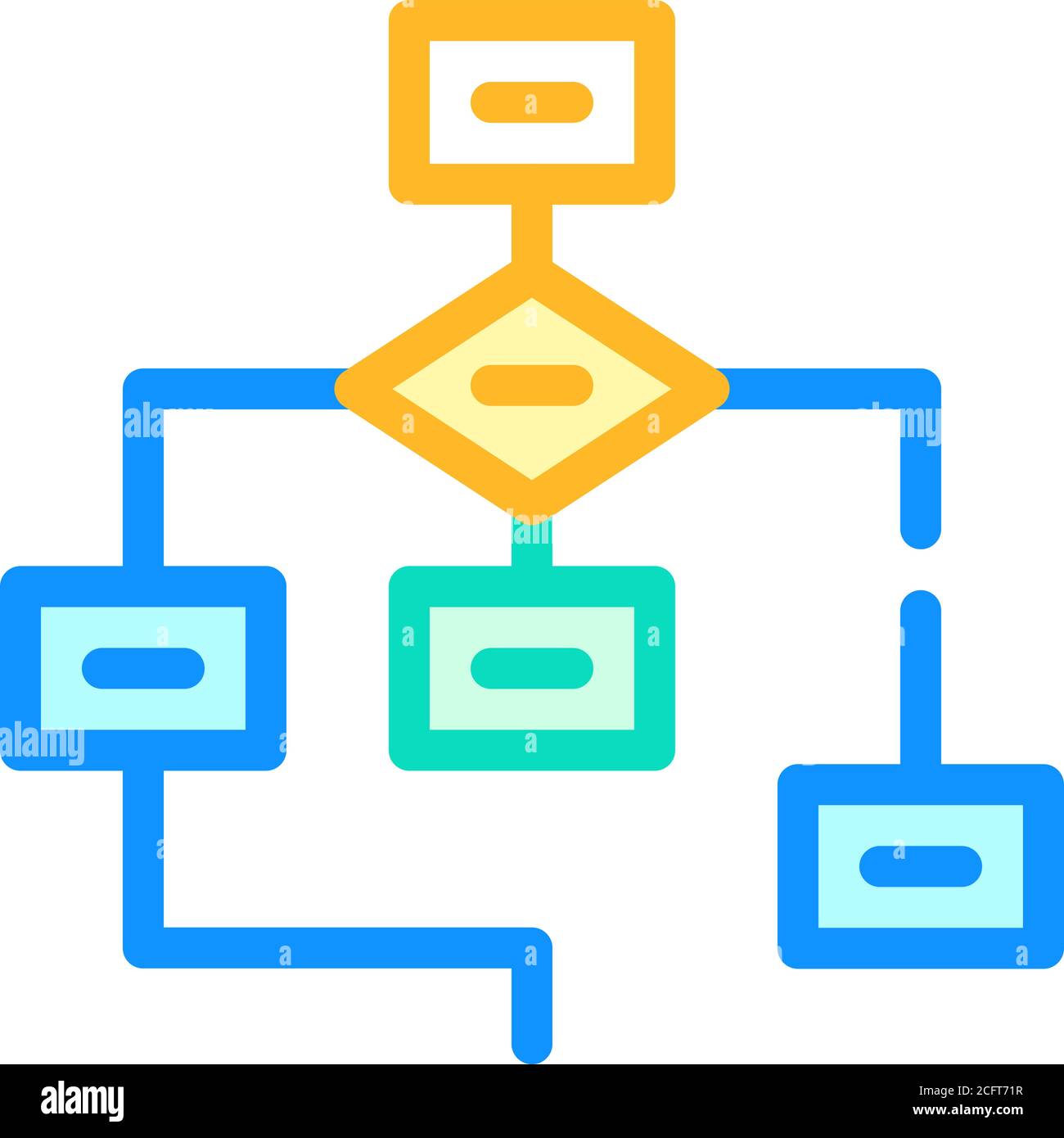 program hierarchy color icon vector isolated illustration Stock Vector ...
