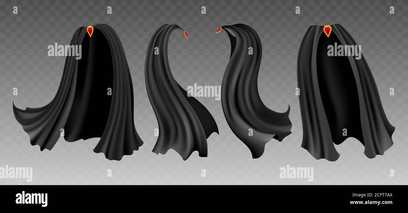 Black cloak set on transparent Stock Vector Image & Art - Alamy