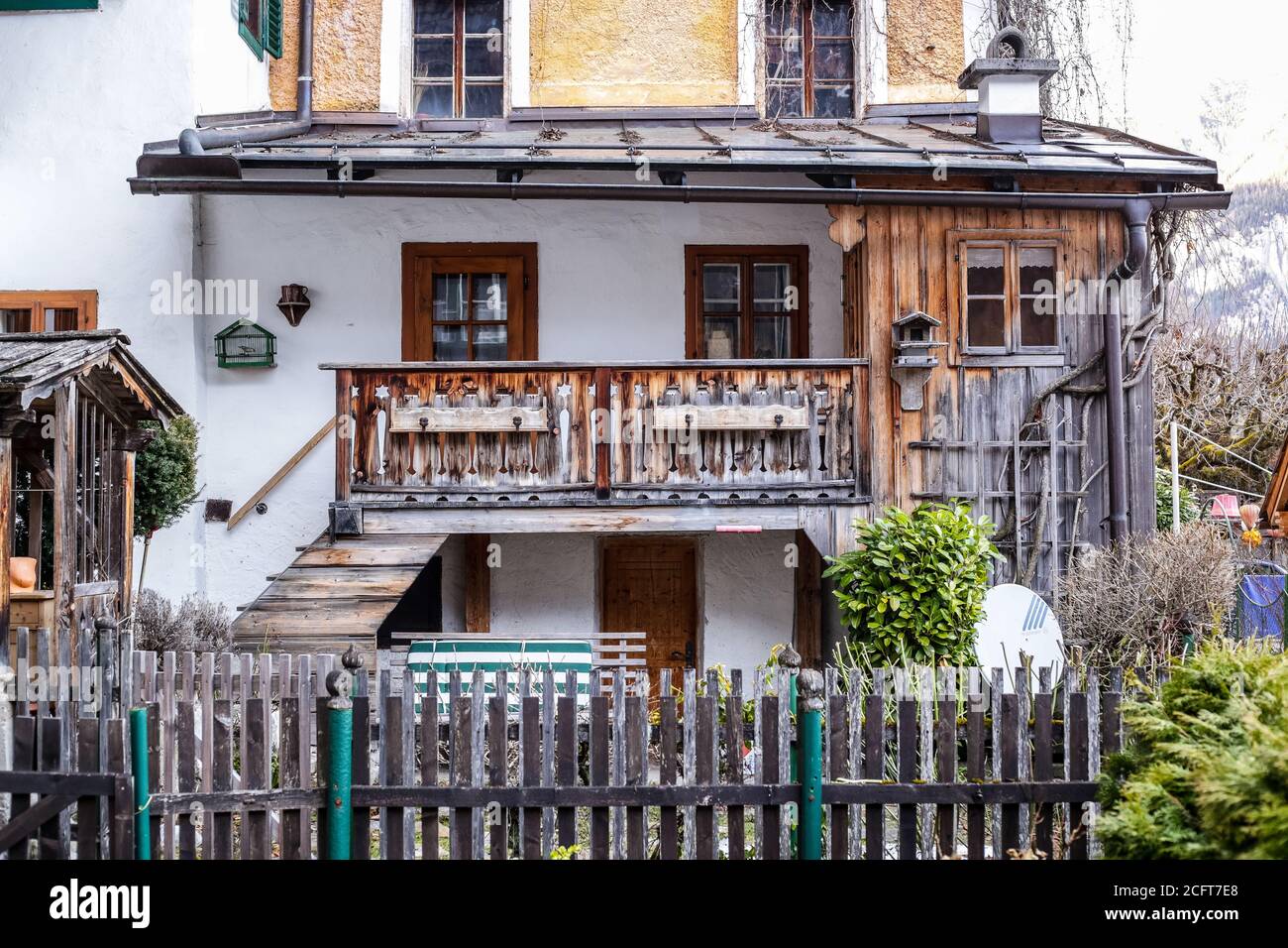 Hallstatt, Austria - March 4, 2017: View of a Traditional Old House in ...