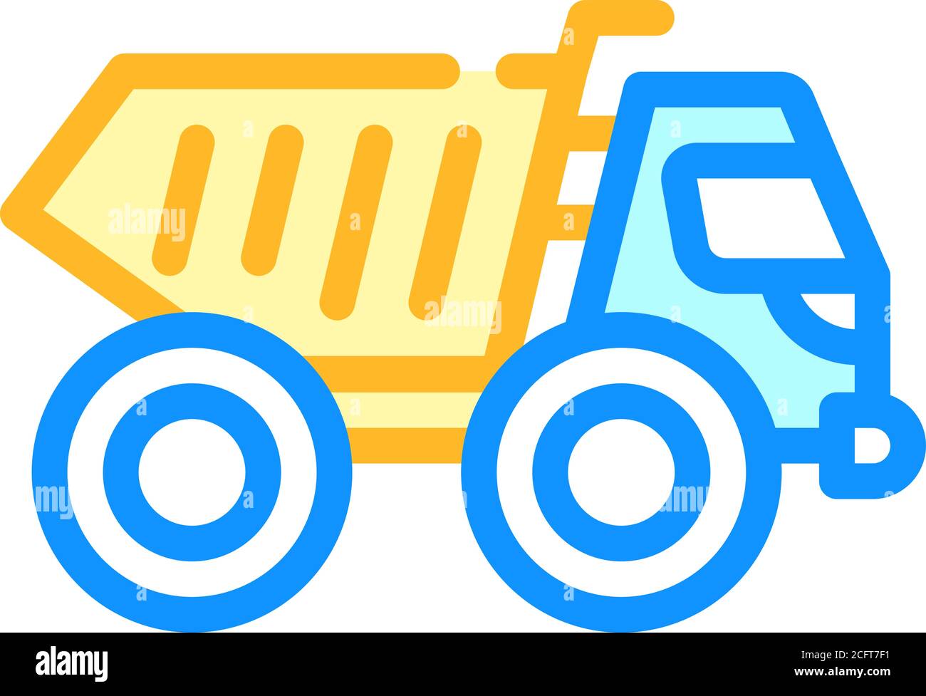 articulated dumper color icon vector isolated illustration Stock Vector ...