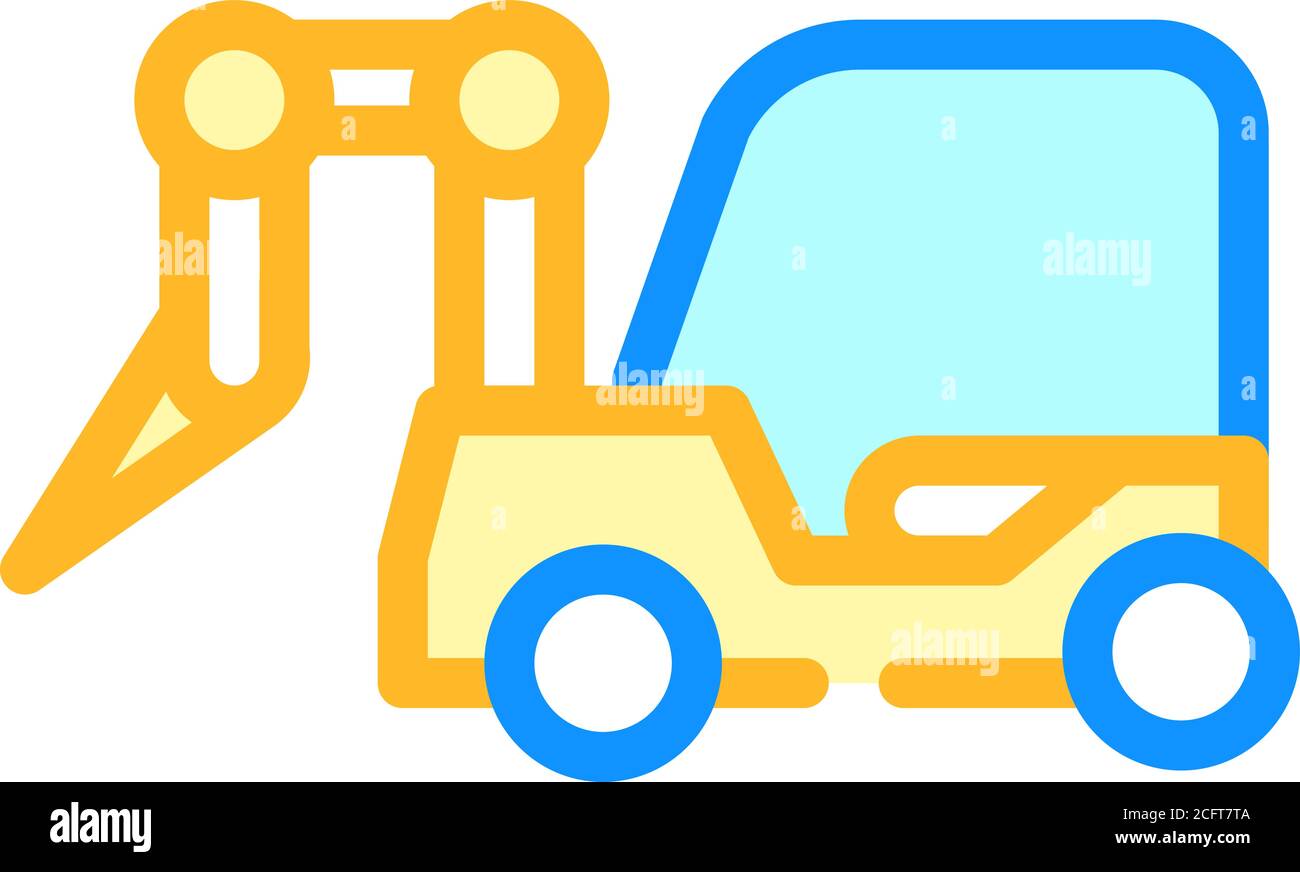 rotary hammer on wheels color icon vector illustration Stock Vector ...