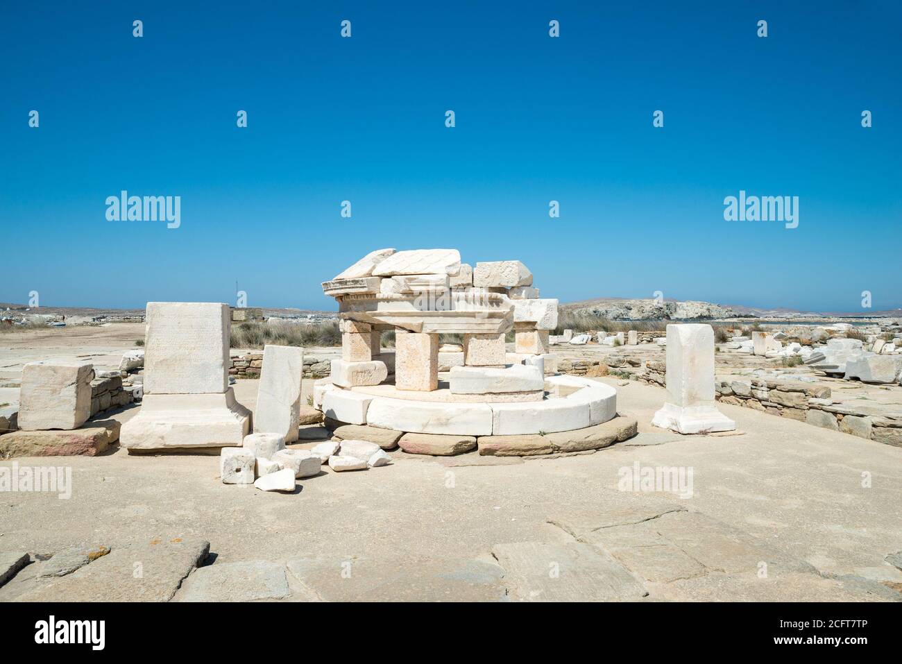 Agora of the Competaliasts, Delos, Cyclades, Greece Stock Photo - Alamy