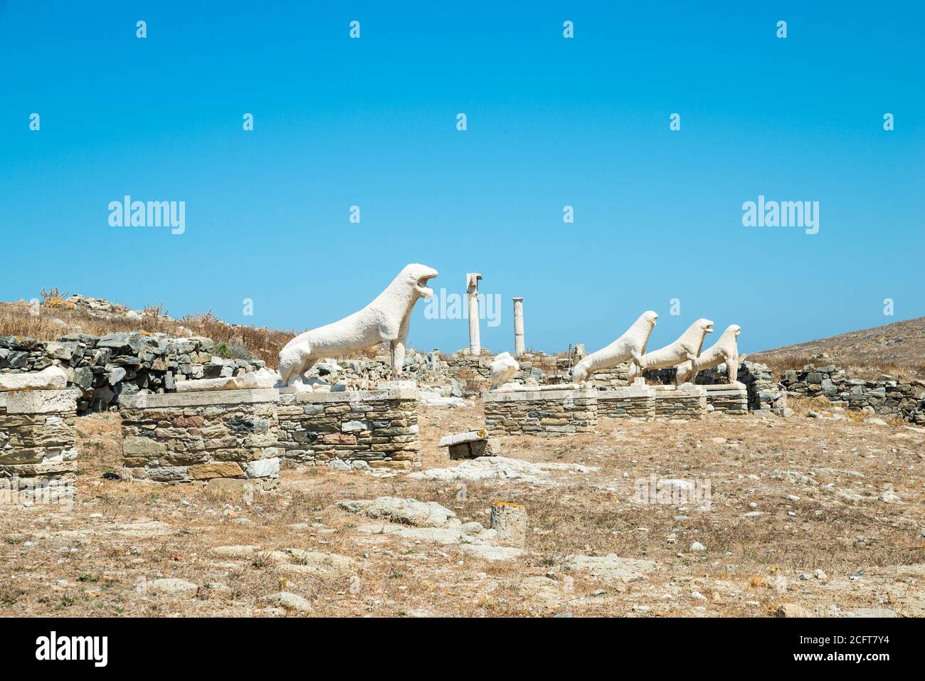 The Terrace of the Lions, Delos, Cyclades, Greece Stock Photo - Alamy