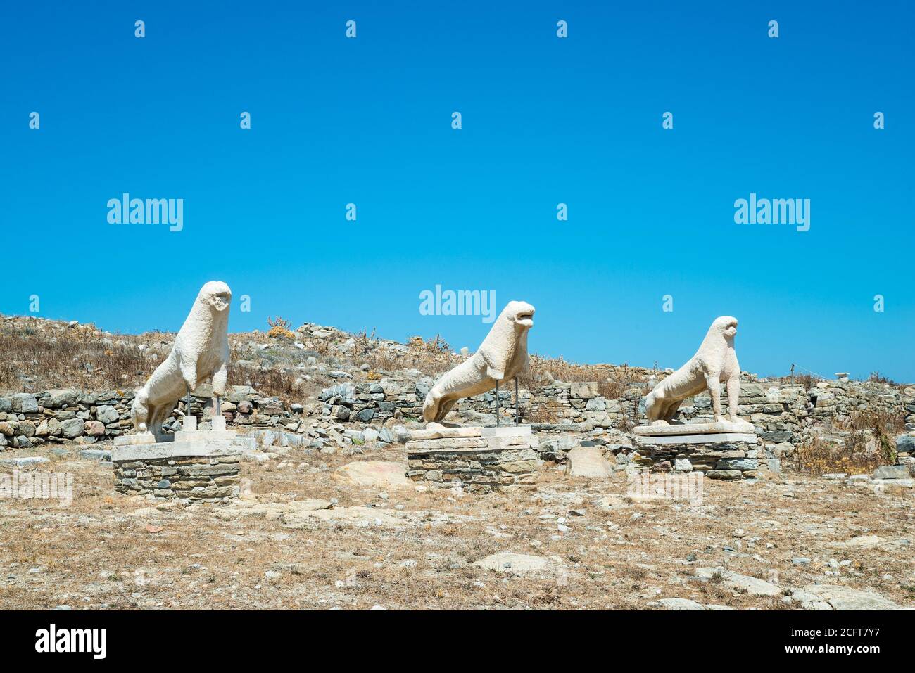 The Terrace of the Lions, Delos, Cyclades, Greece Stock Photo - Alamy