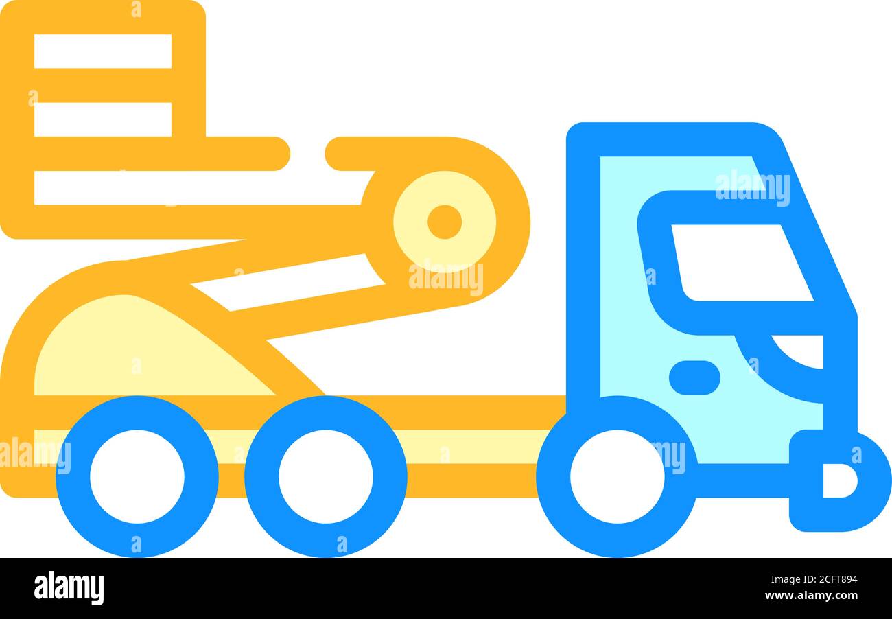 cherry picker color icon vector isolated illustration Stock Vector ...