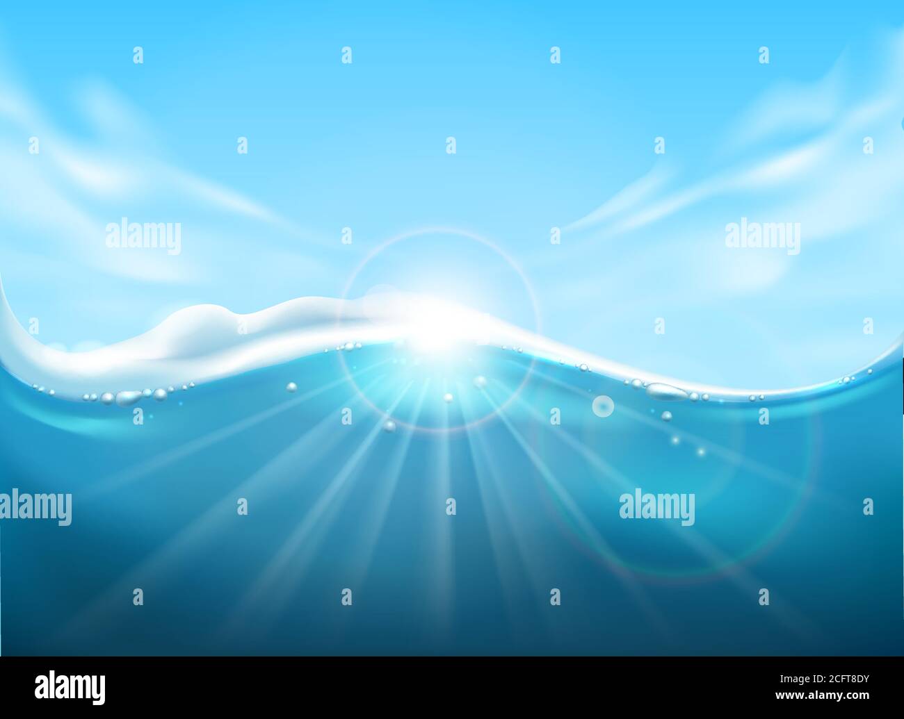 Deep natural water Stock Vector Images - Alamy