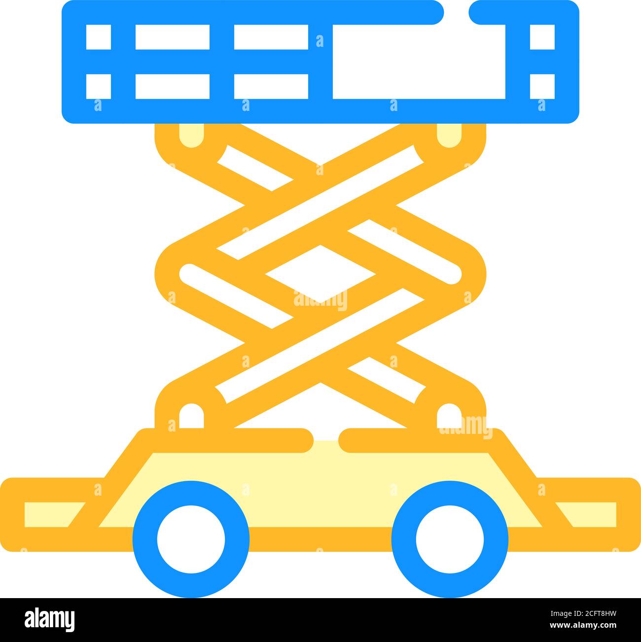 scissor lift color icon vector isolated illustration Stock Vector Image ...