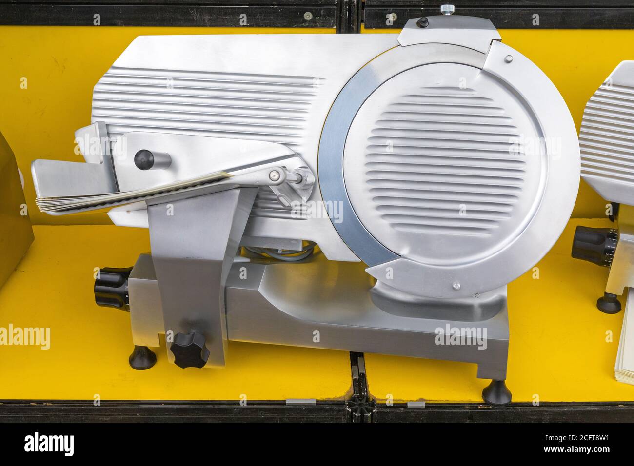 Meat Slicer Rotary Blade Electric Machine Stock Photo - Alamy
