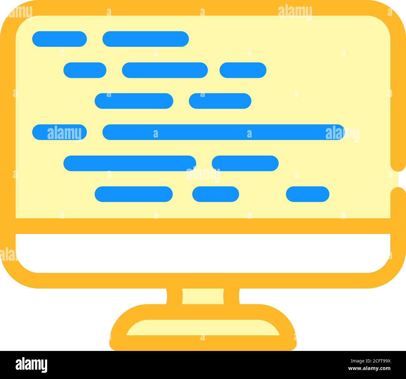 coding on computer screen color icon vector illustration Stock Vector ...
