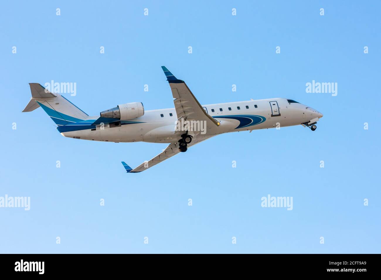Private jet plane taking off Stock Photo - Alamy