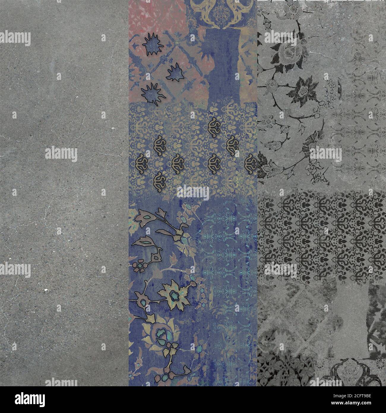 european tile design. blue design Stock Photo - Alamy