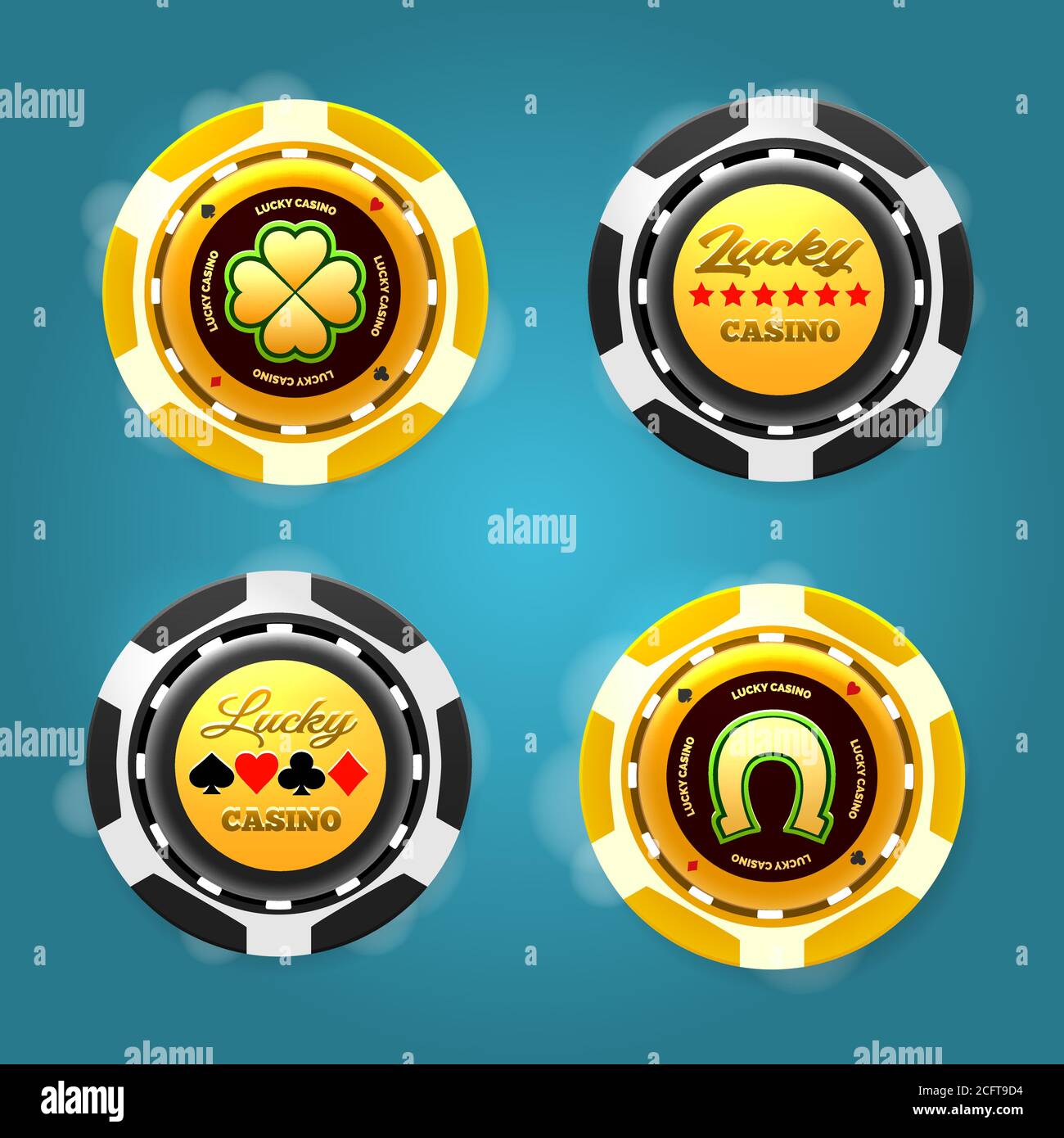 Lucky poker chips Stock Vector Image & Art - Alamy