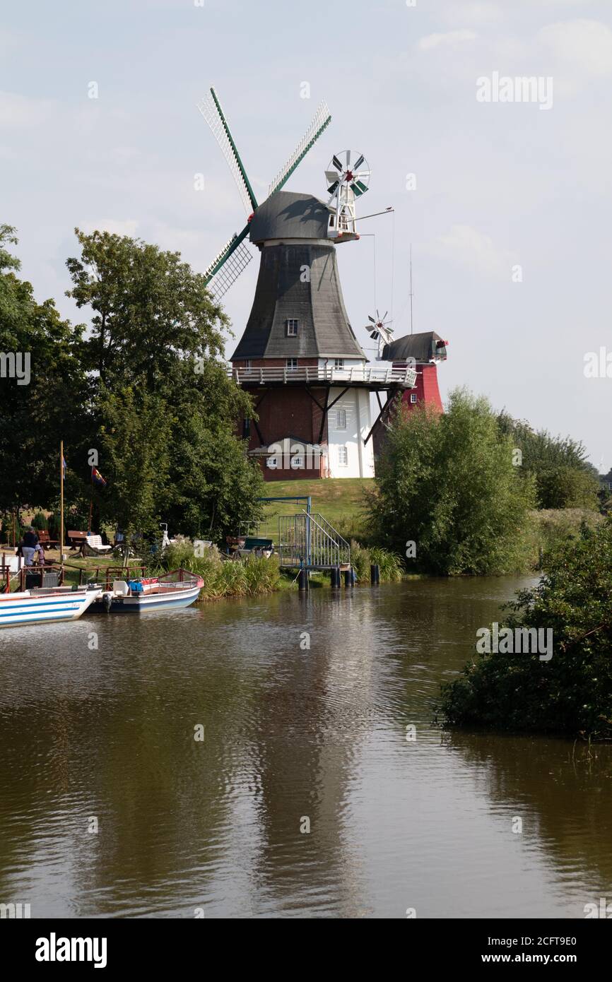 Two Windmills in Greetsiel Stock Photo - Alamy