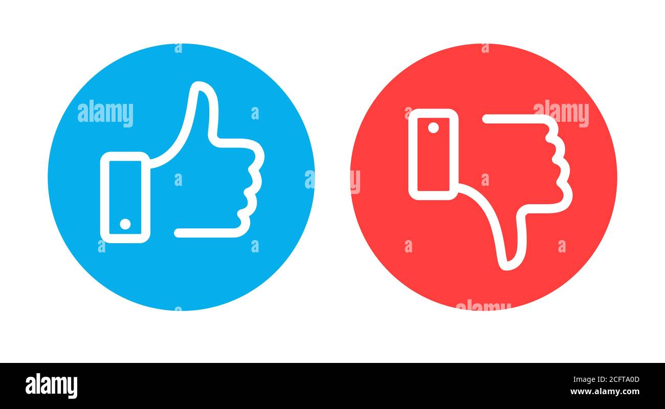 Like and dislike symbols Stock Vector Image & Art - Alamy