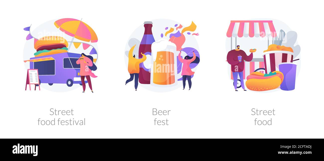 Local food event abstract concept vector illustrations Stock Vector ...