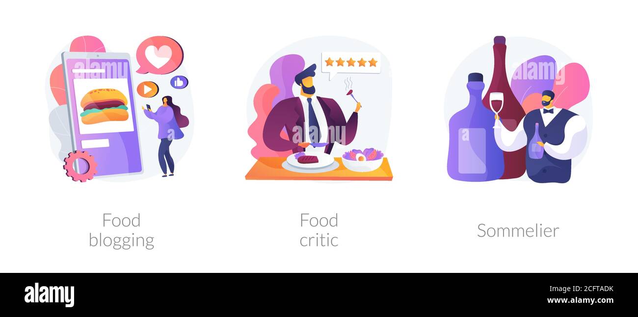 Food review abstract concept vector illustrations Stock Vector Image ...