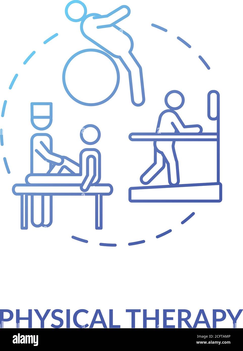 Physical therapy concept icon Stock Vector Image & Art - Alamy