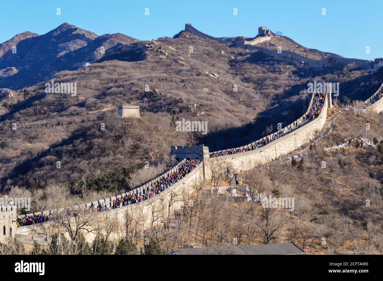 Badaling section of the Great Wall of China, about 70 kilometers north ...