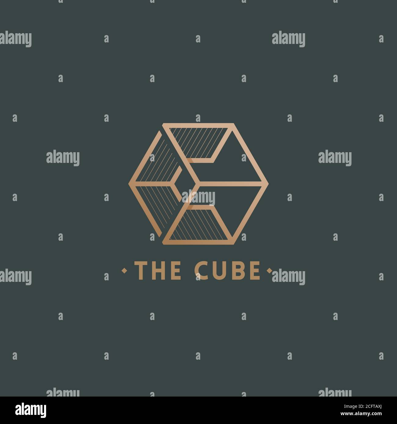 The Cube Abstract Vector Sign, Emblem or Logo Template. Letter C ...