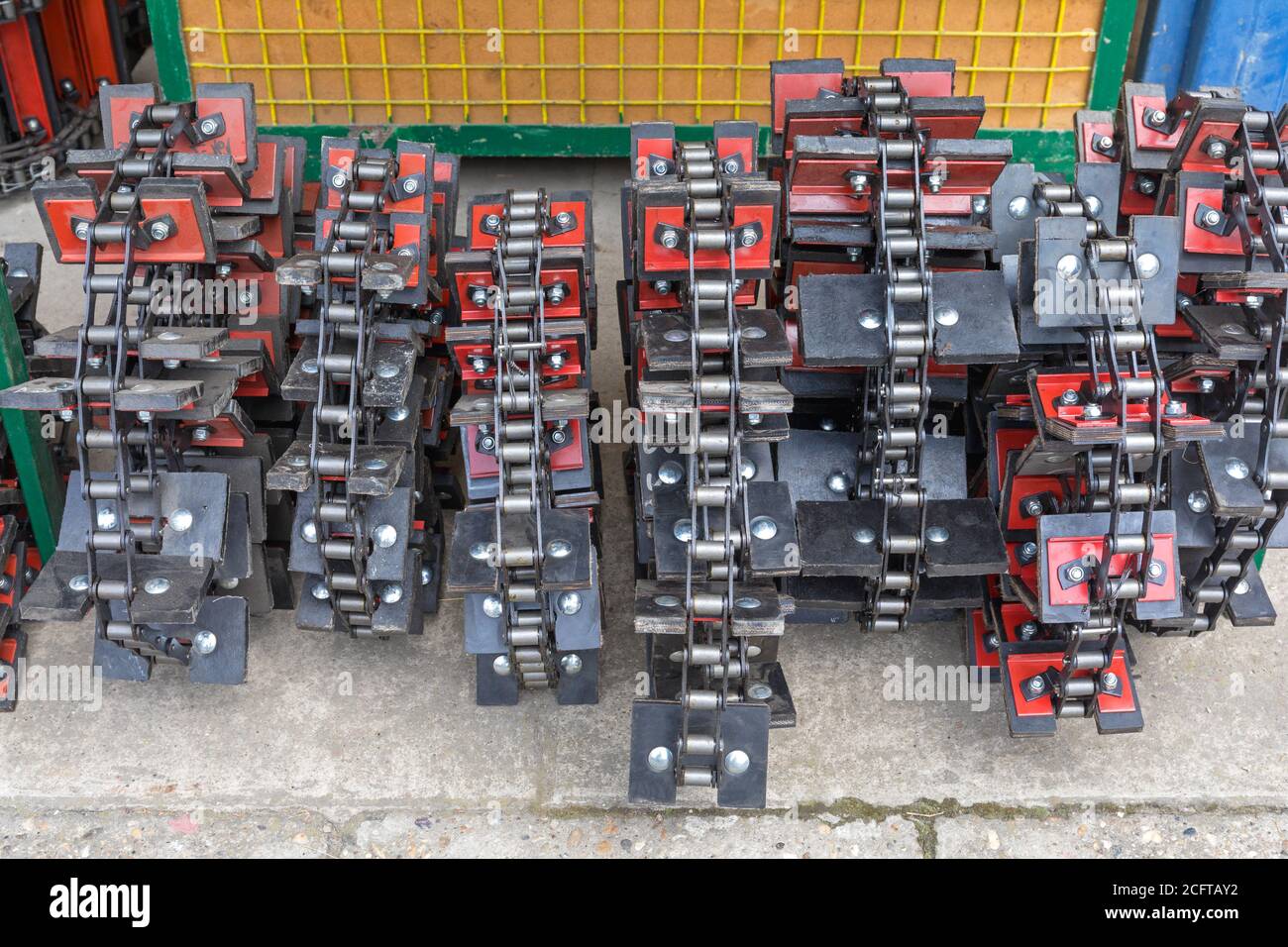 Roller Chains Parts for Agriculture Machine Stock Photo - Alamy