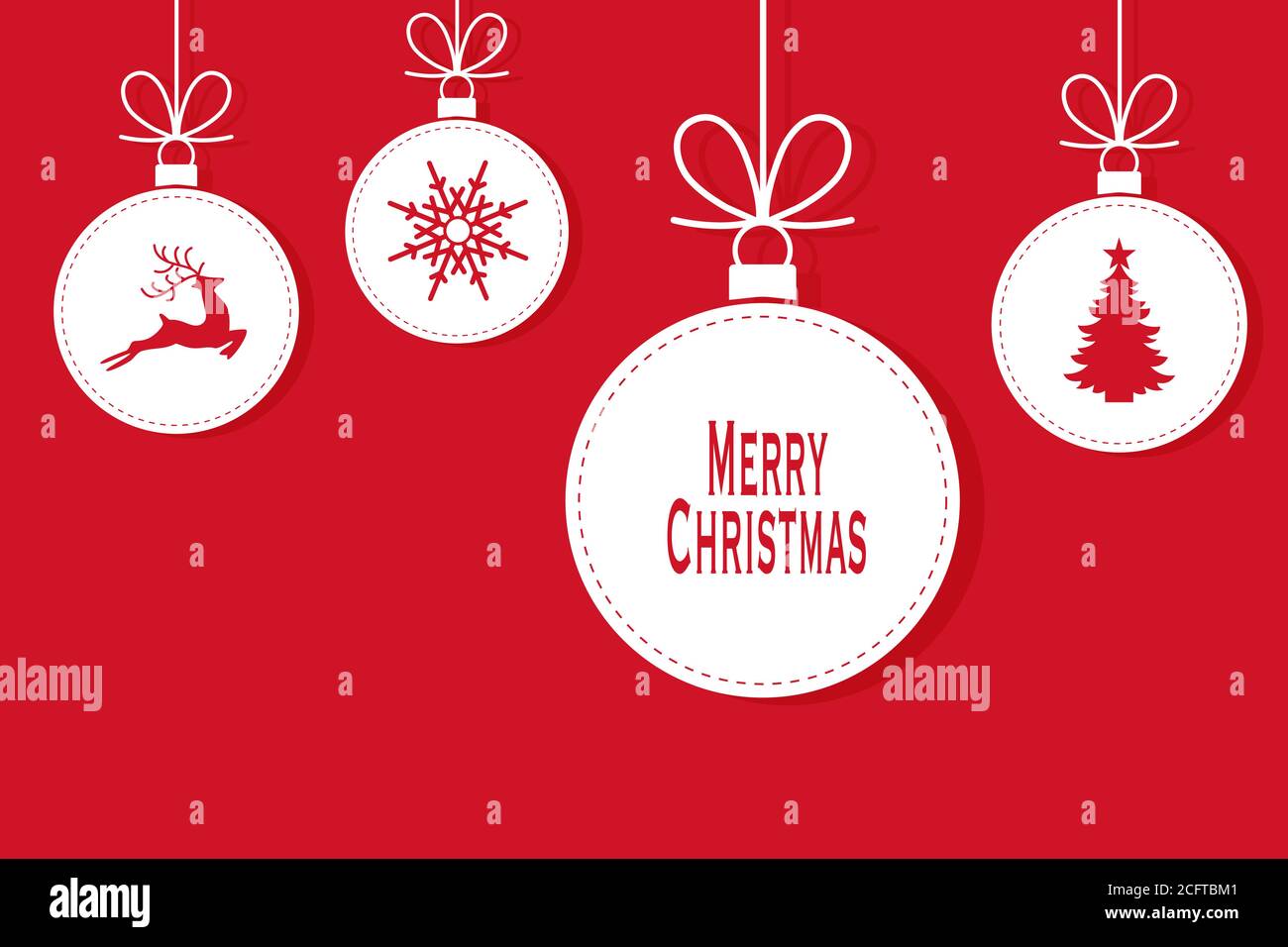 Christmas ball red santa Stock Vector Images - Alamy