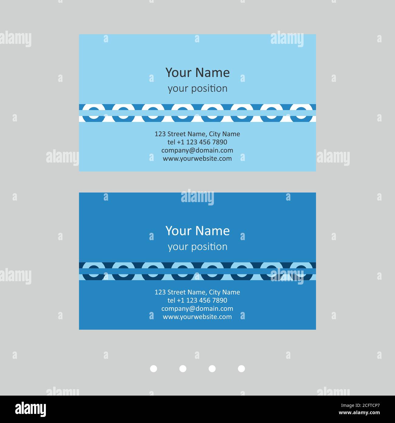 Simple business card template. Retro geometric style and two attractive ...