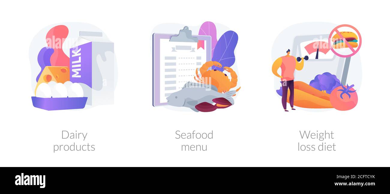 Healthy food abstract concept vector illustrations Stock Vector Image ...