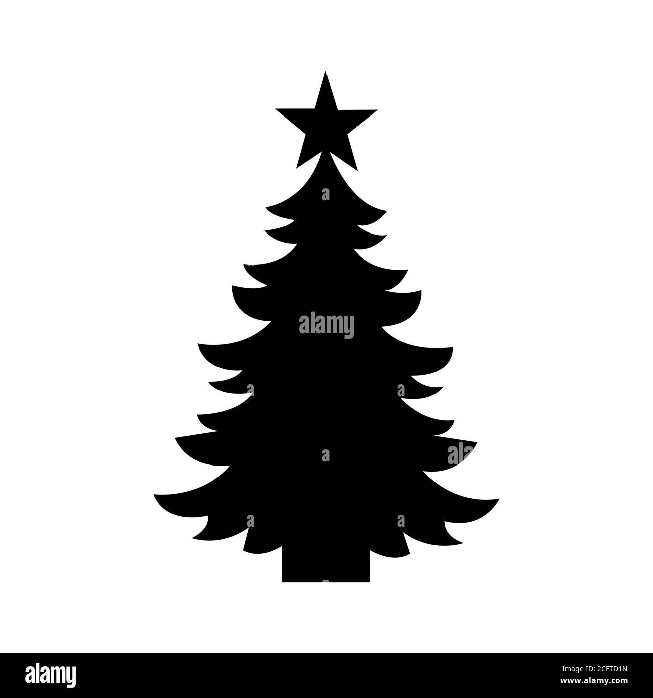 Tree silhouette icon vector Cut Out Stock Images & Pictures - Alamy