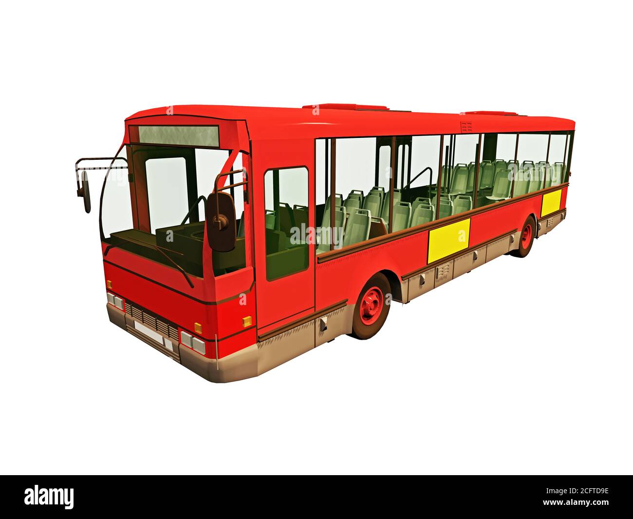 Red Bus for transportation Stock Photo - Alamy