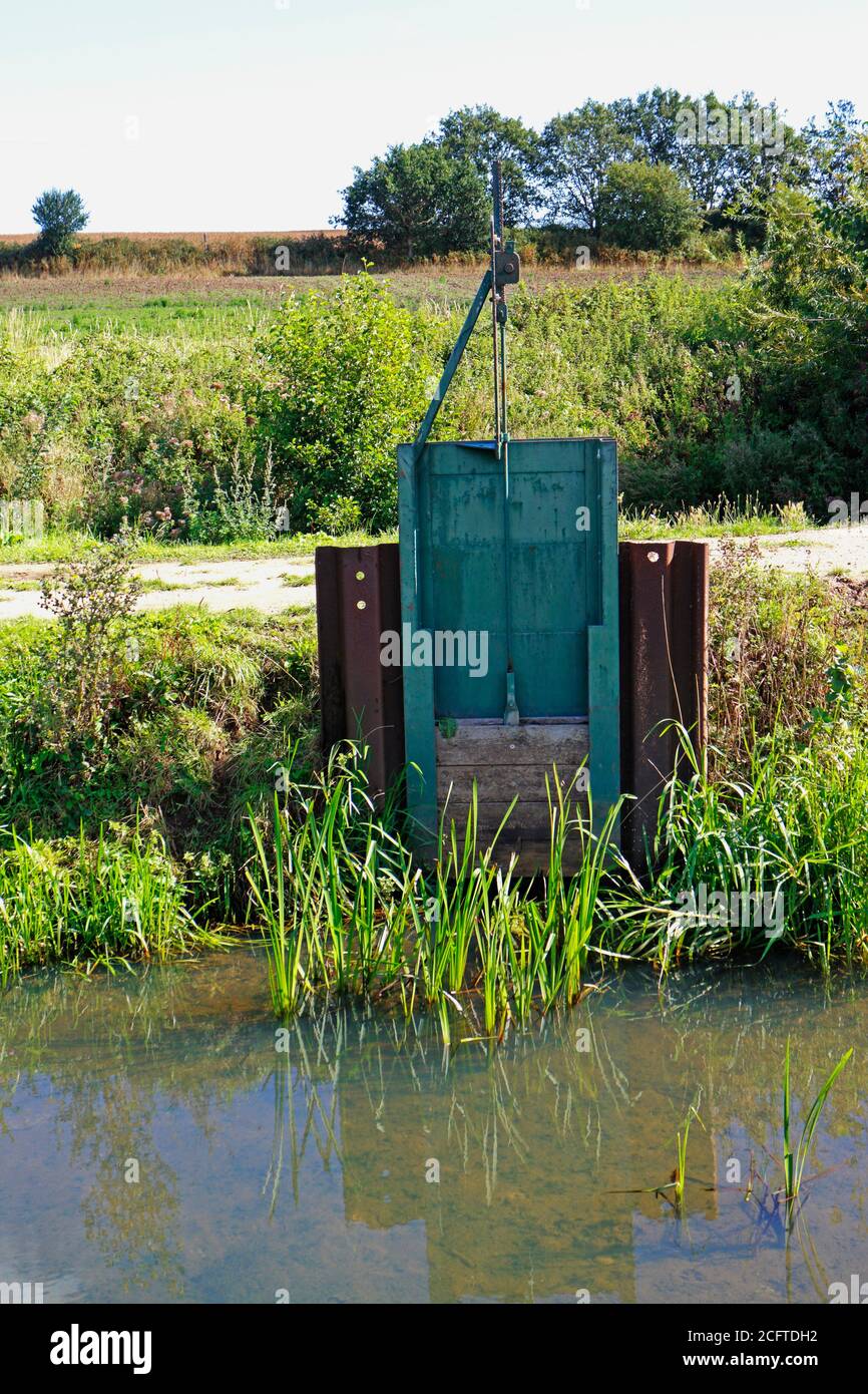 A culvert with sluice gate diverting water from the North Walsham and ...