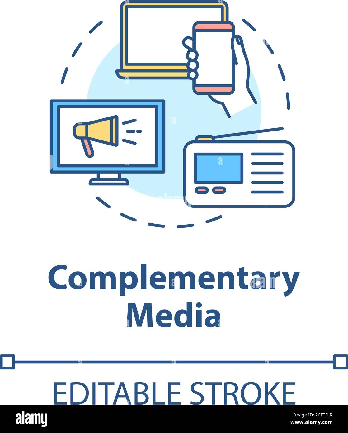 Complementary media concept icon Stock Vector Image & Art - Alamy