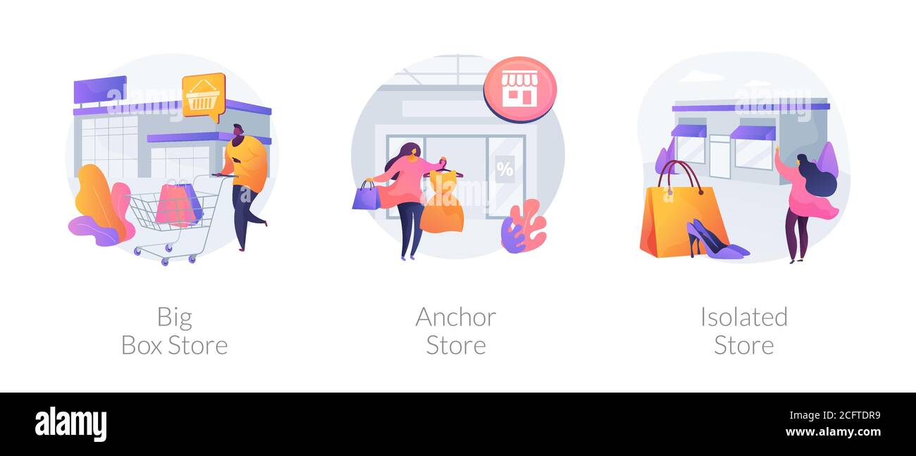 Retail shop abstract concept vector illustrations Stock Vector Image ...