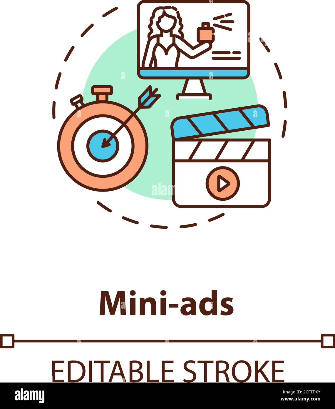 Mini-ads concept icon Stock Vector Image & Art - Alamy