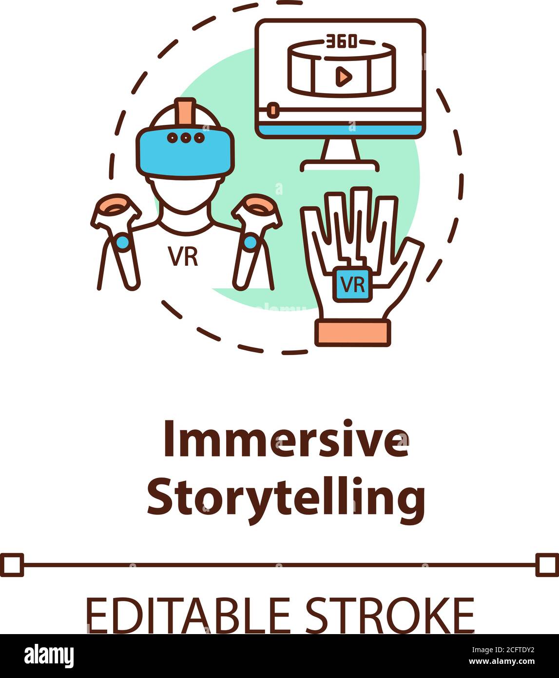 Immersive storytelling concept icon Stock Vector Image & Art - Alamy