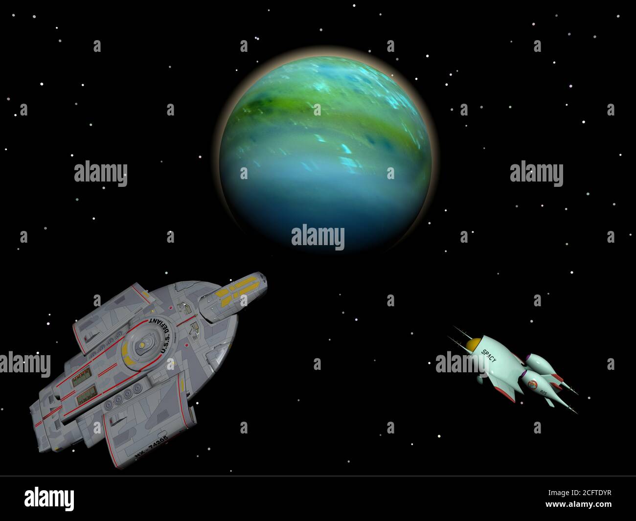 Raumschiffe im Weltall Stock Photo - Alamy