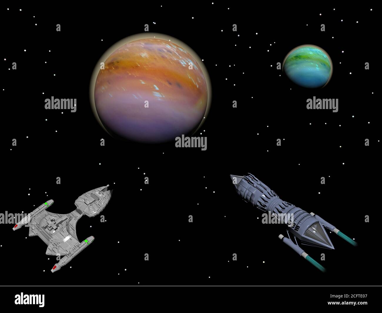 Raumschiffe im Weltall Stock Photo - Alamy