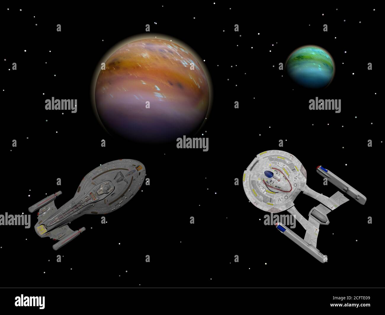Raumschiffe im Weltall Stock Photo - Alamy