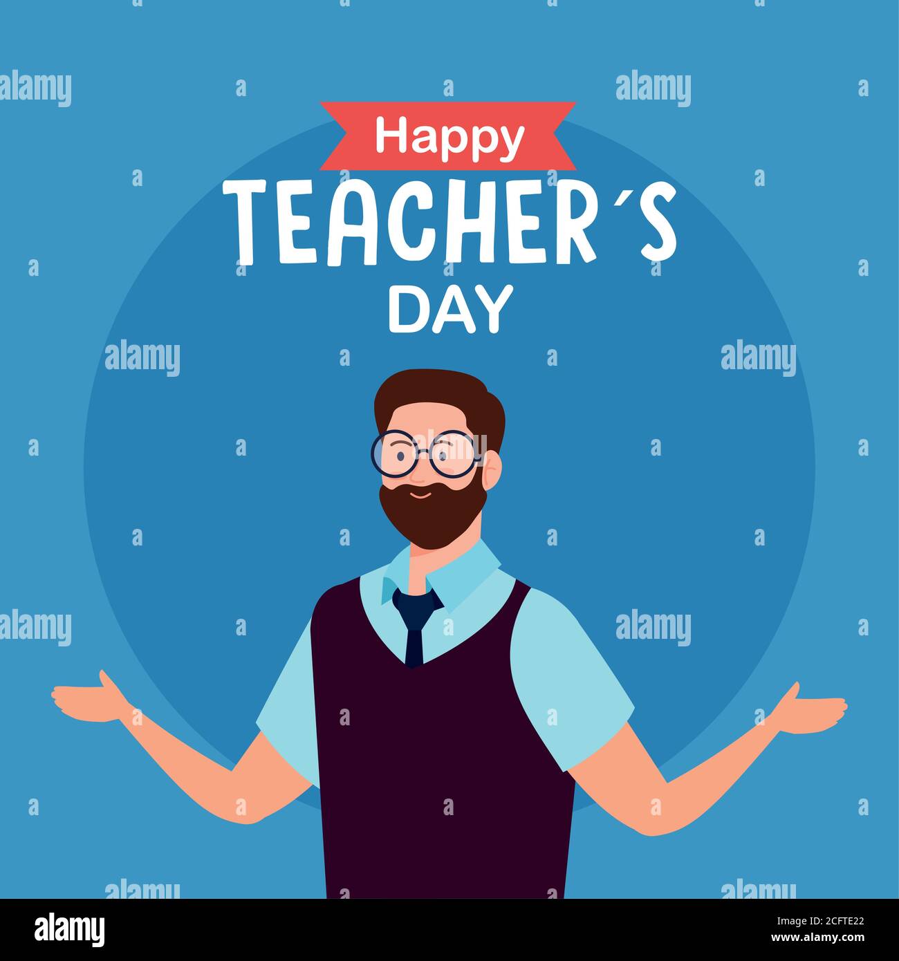 happy teachers day, with man teacher Stock Vector Image & Art - Alamy