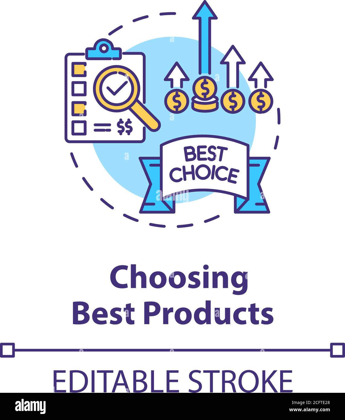 Choosing best products concept icon Stock Vector Image & Art - Alamy